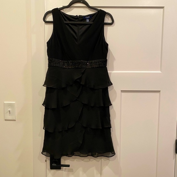 Chaps | Dresses | Chaps Small Black Evening Dress | Poshmark